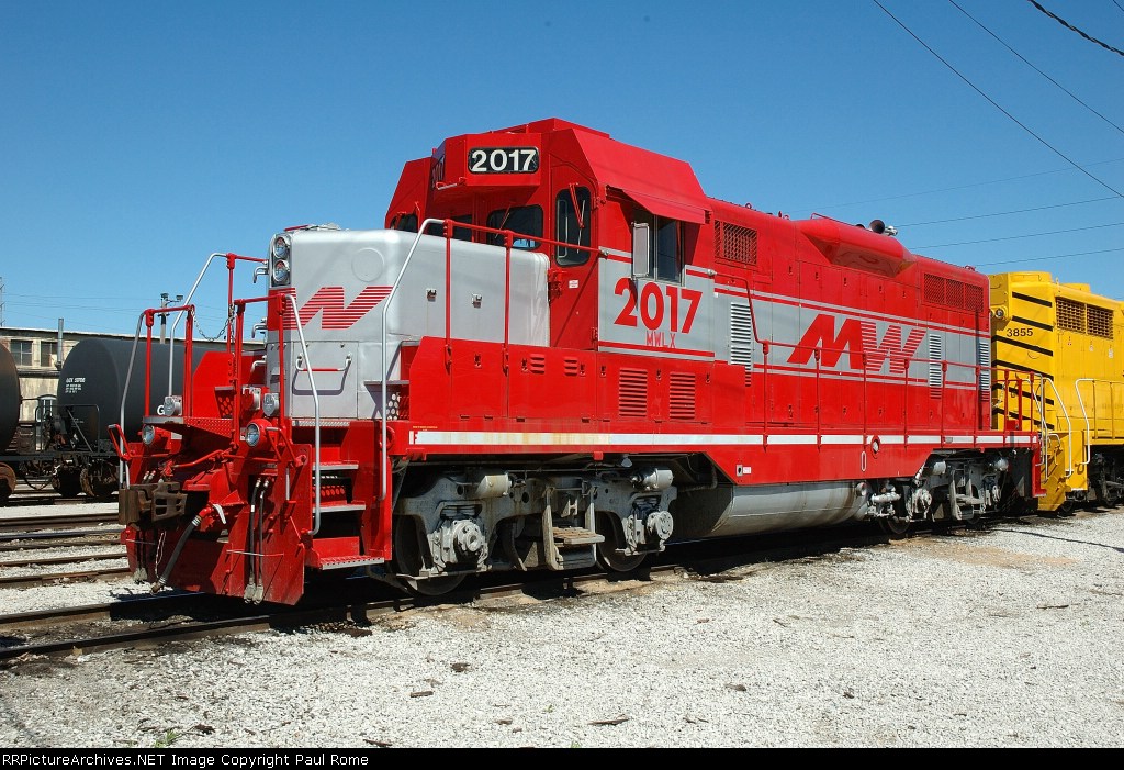 MWLX 2017 working on Kansas City Terminal, at Mill Street Yard